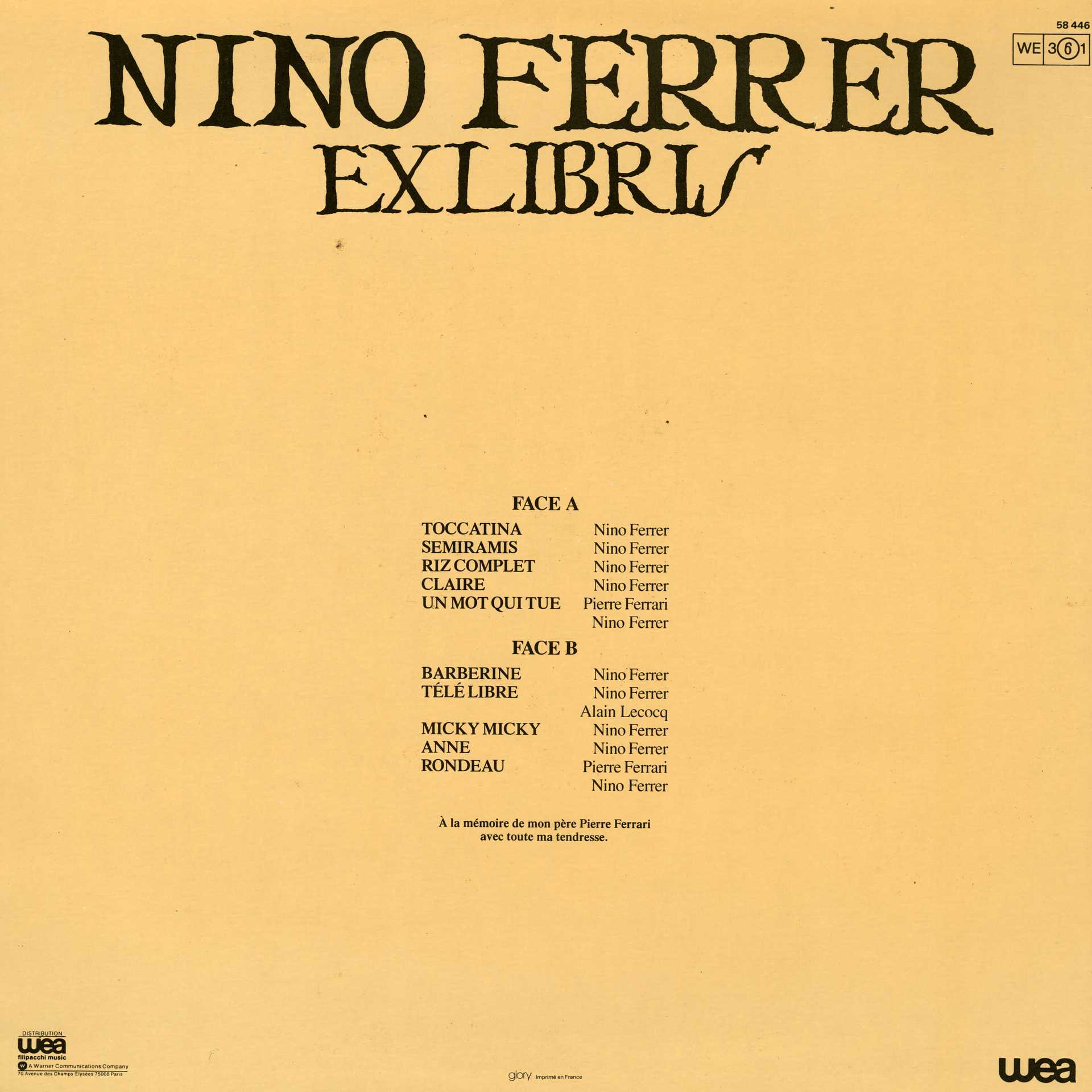 Nino Ferrer - Le site officiel - Albums