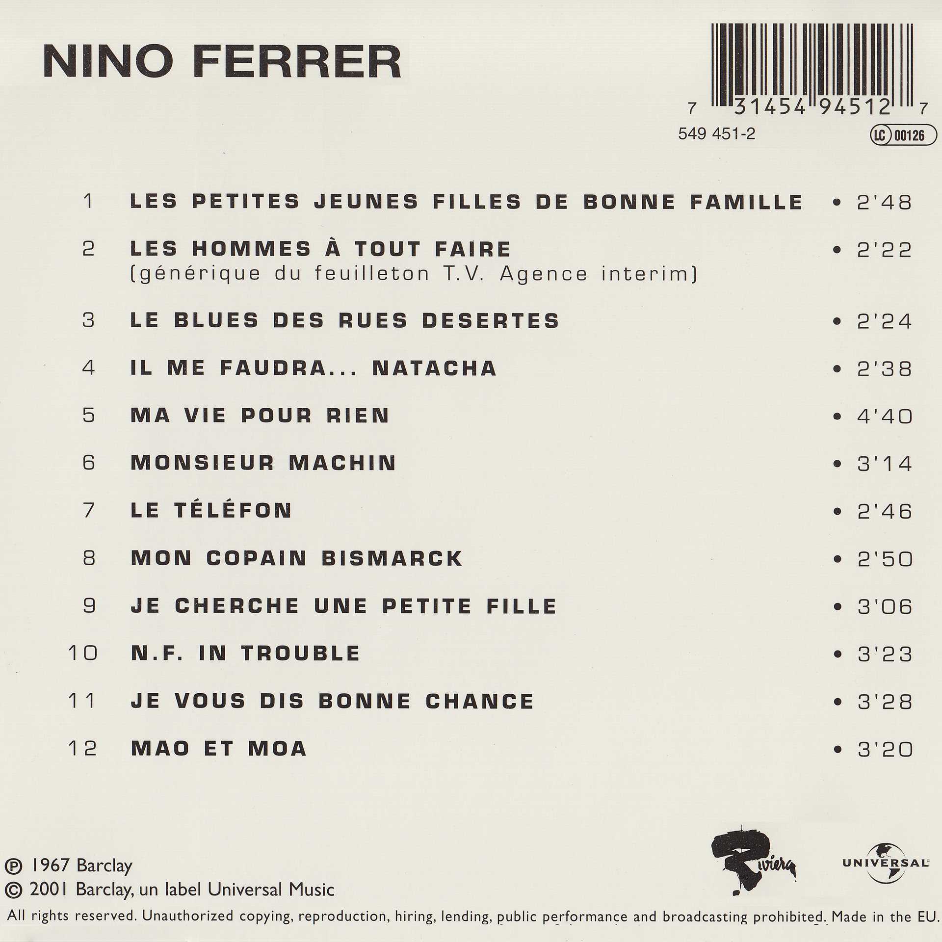Nino Ferrer - Le site officiel - Albums
